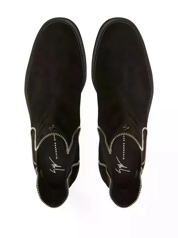 GIUSEPPE ZANOTTI Jaky Suede Chelsea Boots - Black