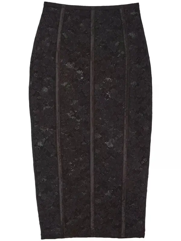 FLEUR DU MAL Stretch Lace Pencil Skirt
