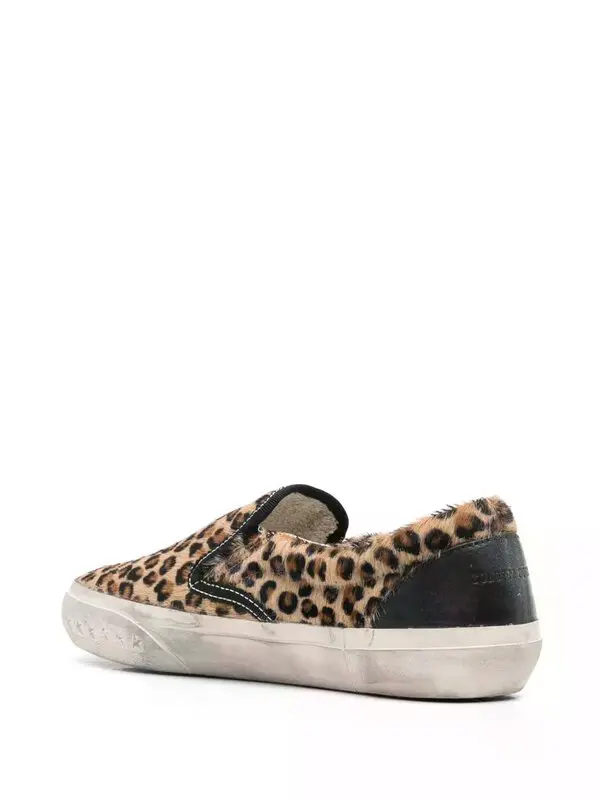 GOLDEN GOOSE Vce Penstar Leopard-print Slip-on Sneakers