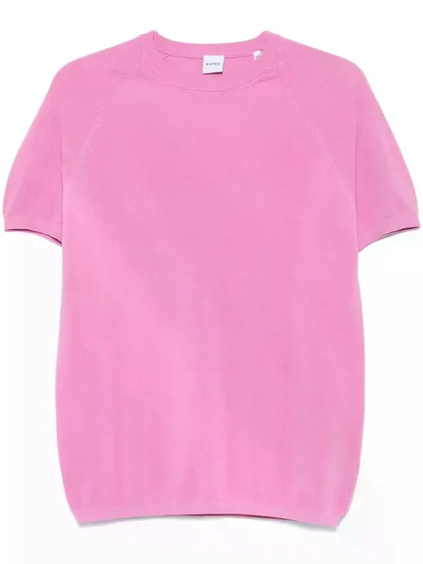 Aspesi Piqué-knit T-shirt - Pink