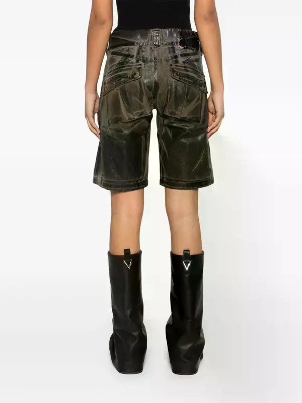 Vaquera Coated Shorts - Green
