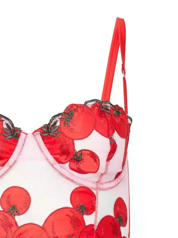 FLEUR DU MAL Embroidered Bustier