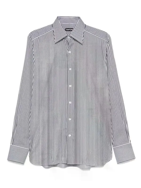 TOM FORD Striped Cotton-silk Shirt