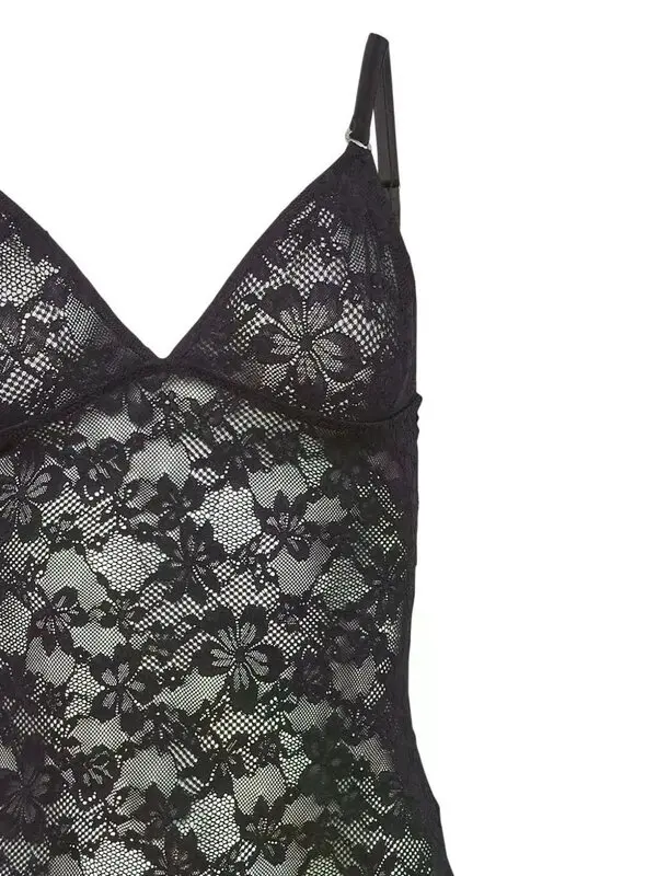 FLEUR DU MAL Le Stretch Lace Slip Dress