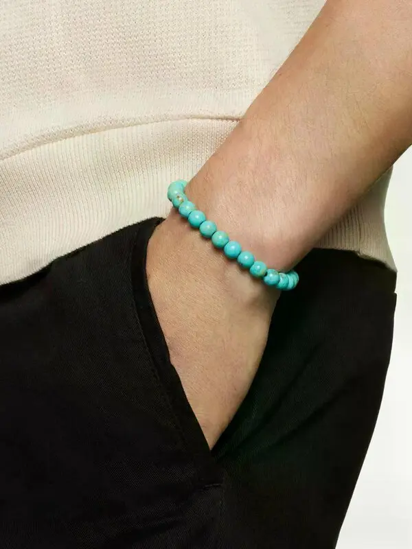David Yurman Sterling Silver Spiritual Beads Bracelet - Blue