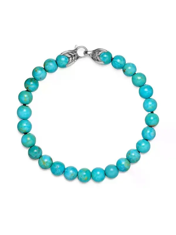 David Yurman Sterling Silver Spiritual Beads Bracelet - Blue