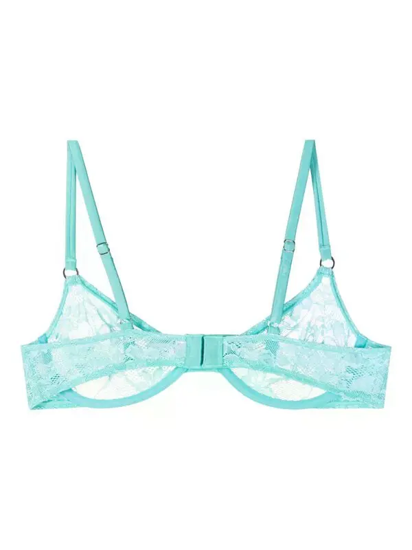 FLEUR DU MAL Le Stretch Lace Demi Bra - Green