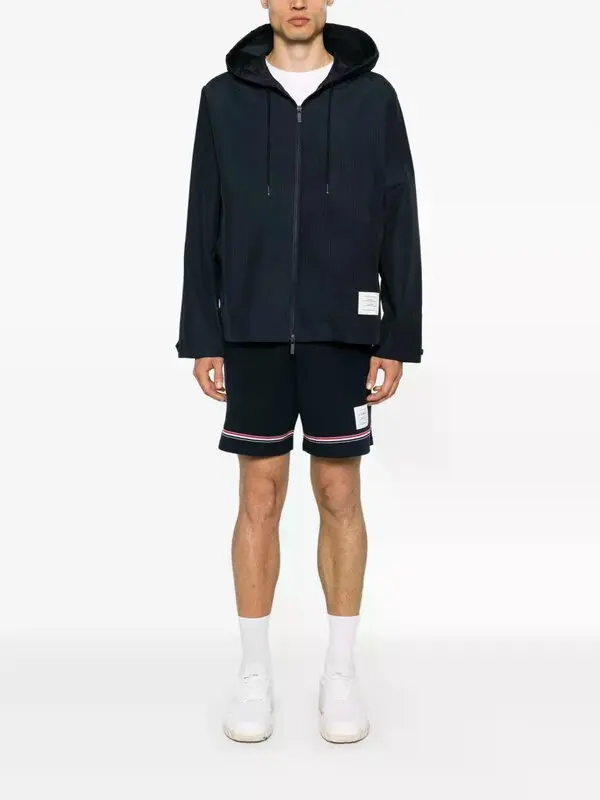 Thom Browne Zip-up Ripstop Hooded Jacket