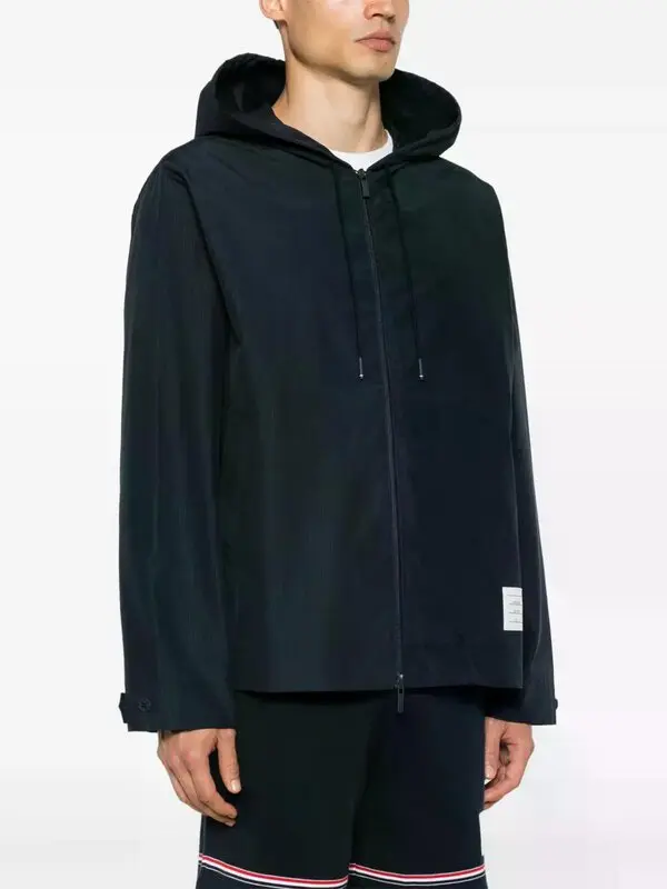 Thom Browne Zip-up Ripstop Hooded Jacket
