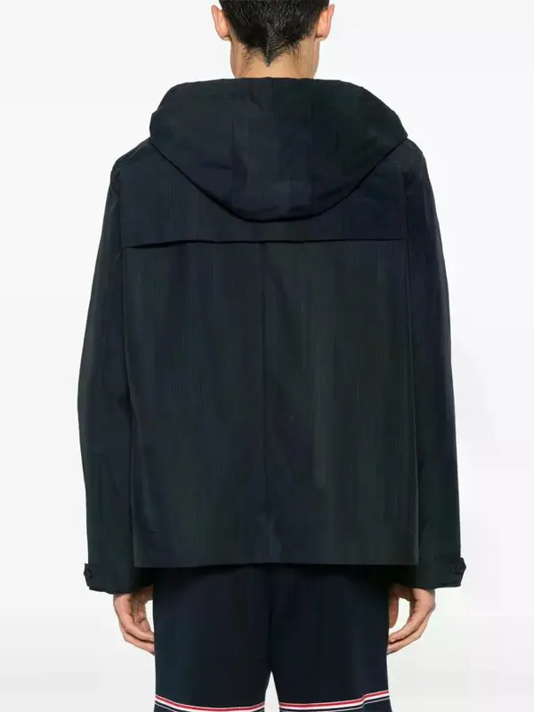 Thom Browne Zip-up Ripstop Hooded Jacket