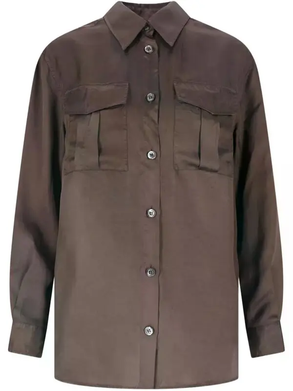 Aspesi Long Sleeve Shirt - Brown