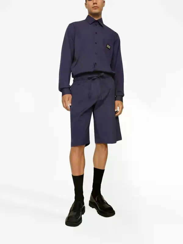Dolce & Gabbana Logo-tag Track Shorts - Blue