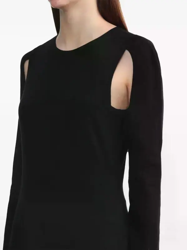 Helmut Lang Cut-out Fine-knit Jumper - Black