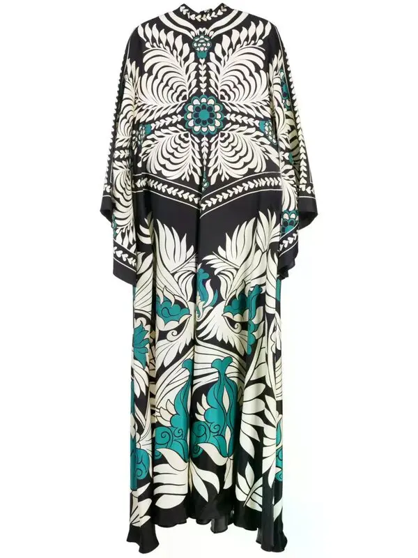 La DoubleJ Magnifico Abstract-print Silk Dress
