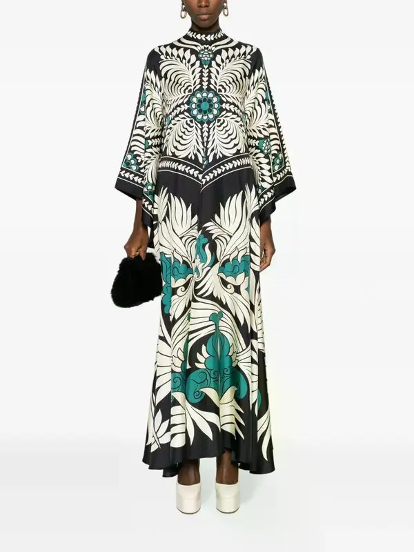 La DoubleJ Magnifico Abstract-print Silk Dress