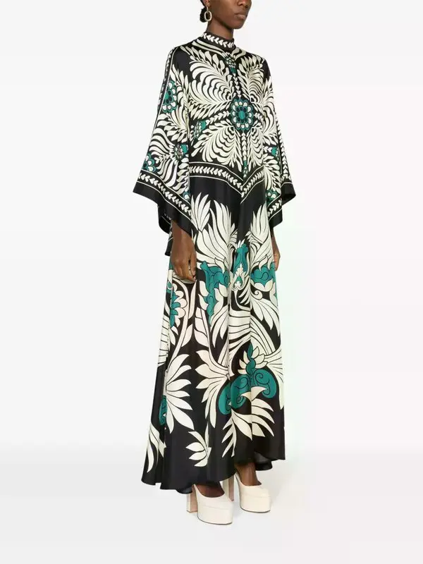 La DoubleJ Magnifico Abstract-print Silk Dress