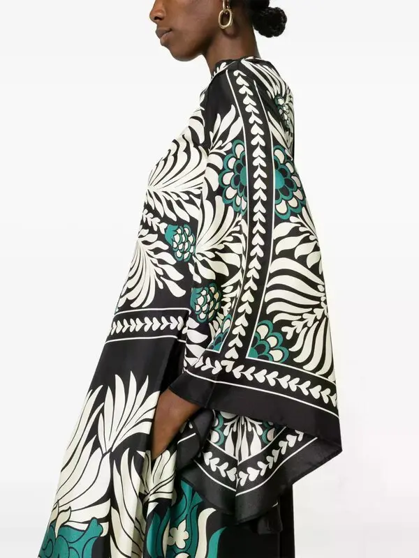 La DoubleJ Magnifico Abstract-print Silk Dress