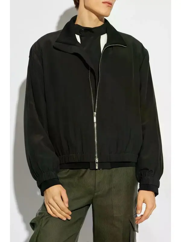 Helmut Lang Layered Silk Bomber Jacket