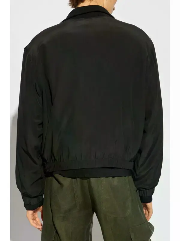 Helmut Lang Layered Silk Bomber Jacket