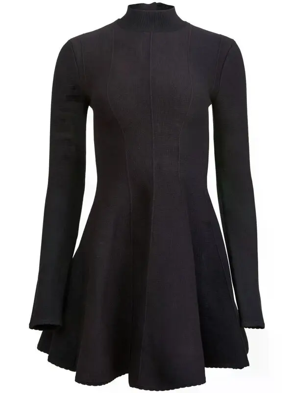 FLEUR DU MAL Corset Knitted Dress - Black