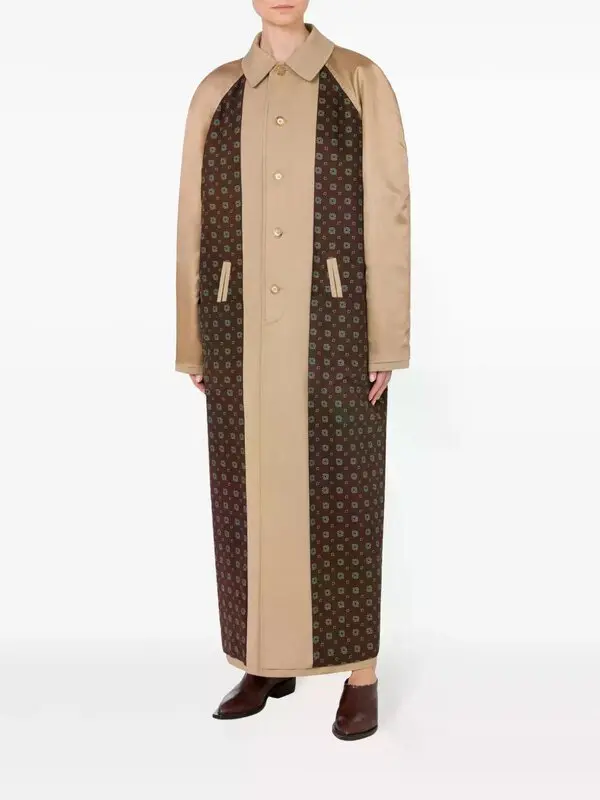 Moschino Single-breasted Two-tone Coat