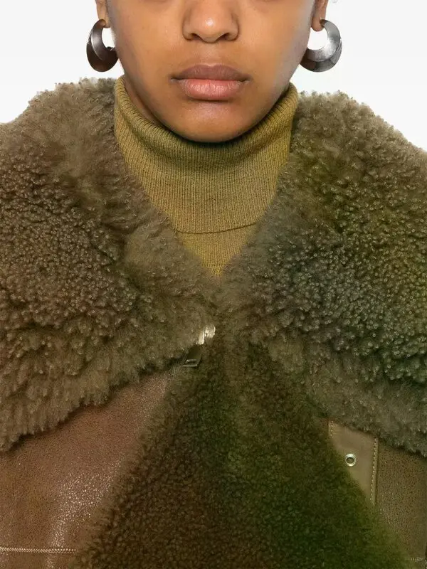 LEMAIRE Asymmetric Shearling Coat