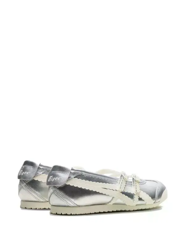Onitsuka Tiger Metallic Two Buckle-strap Sneakers - Silver