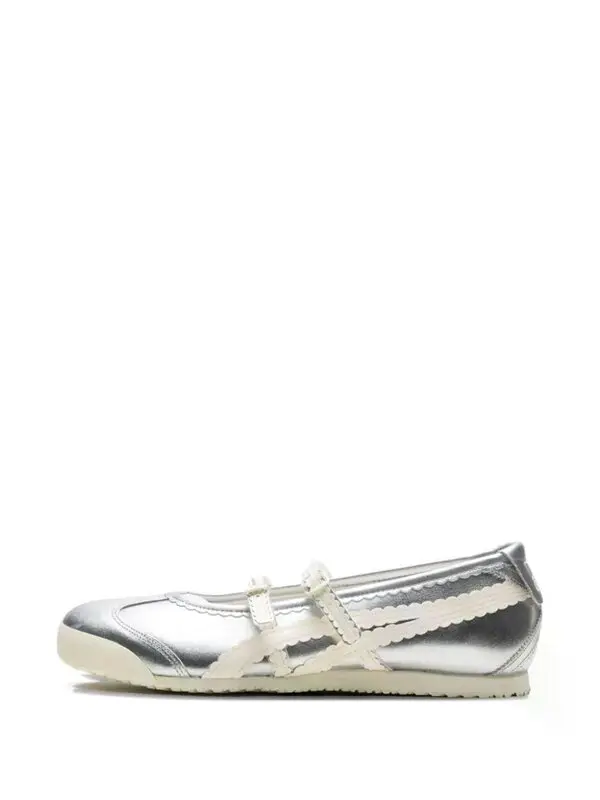 Onitsuka Tiger Metallic Two Buckle-strap Sneakers - Silver