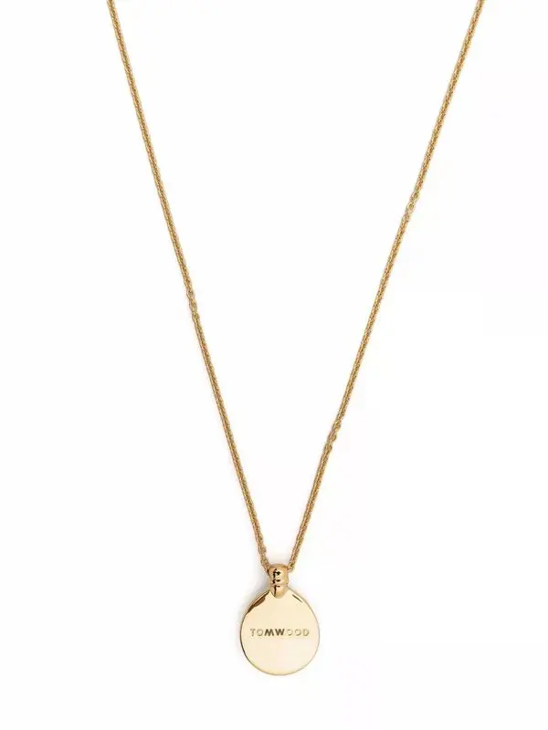 Tom Wood Logo Pendant Necklace - Gold