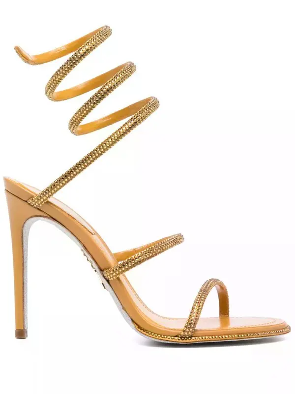 Rene Caovilla 110mm Cleo Sandals - Brown