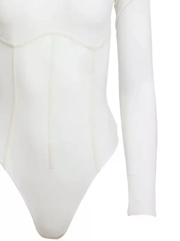 FLEUR DU MAL Organic Cotton-blend Bodysuit - Neutrals