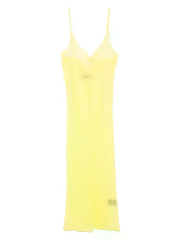ALAINPAUL Knitted Justaucorps Dress - Yellow