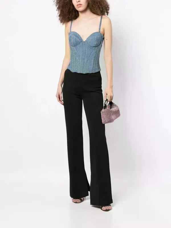 FLEUR DU MAL Denim Bustier Top