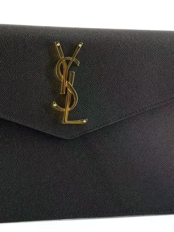 Saint Laurent Medium Uptown Logo-plaque Clutch