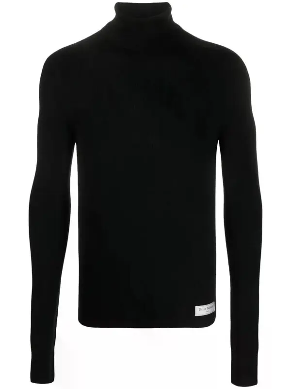 Balmain Logo-patch Ribbed-knit Jumper