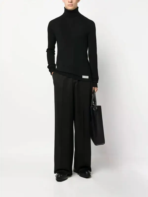 Balmain Logo-patch Ribbed-knit Jumper