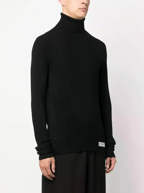 Balmain Logo-patch Ribbed-knit Jumper