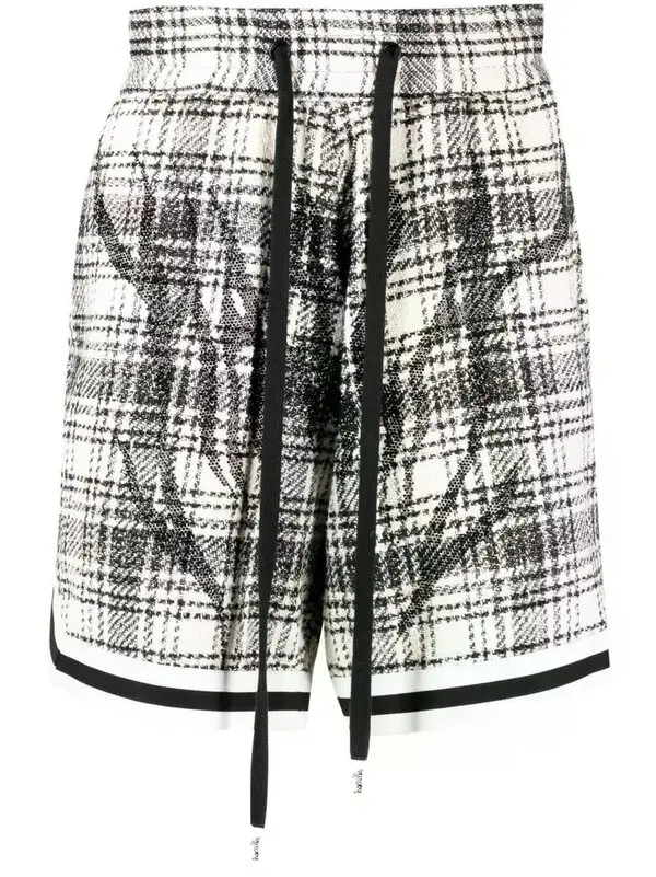 HACULLA. Plaid-pattern Tweed Shorts