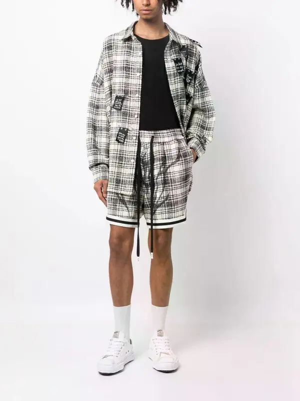 HACULLA. Plaid-pattern Tweed Shorts