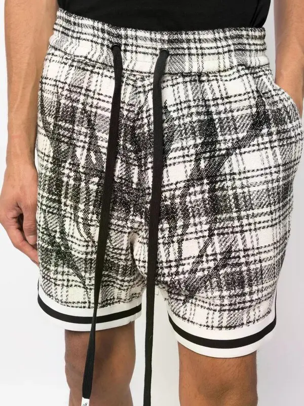 HACULLA. Plaid-pattern Tweed Shorts