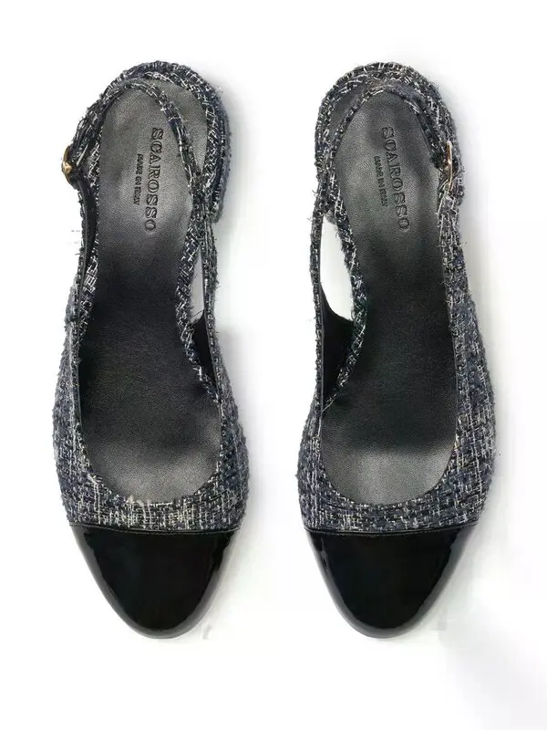 SCAROSSO 35mm Tweed Slingback Pumps