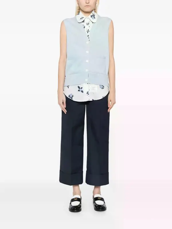 Thom Browne Twill Trousers With 4-bar Stripe