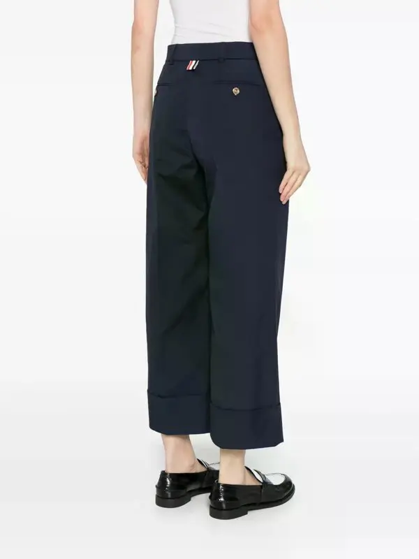Thom Browne Twill Trousers With 4-bar Stripe