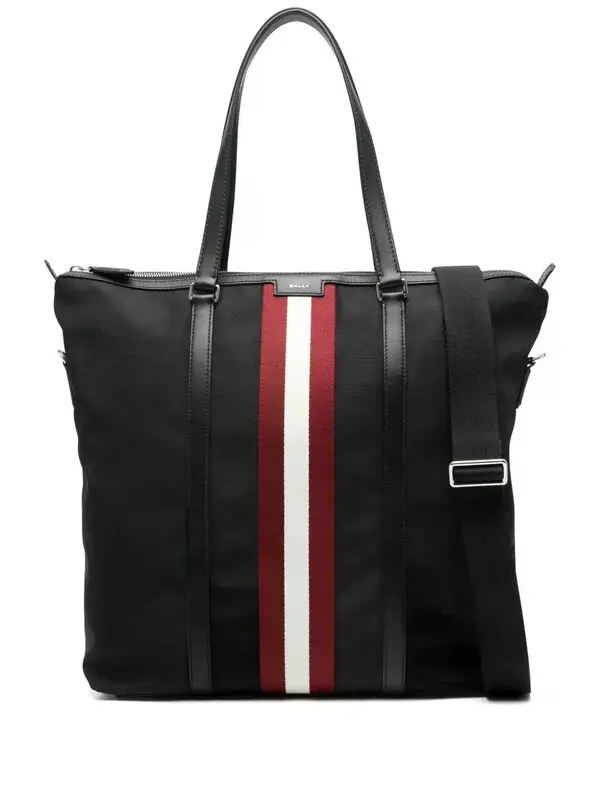 Bally Stripe-detailed Tote Bag - Black