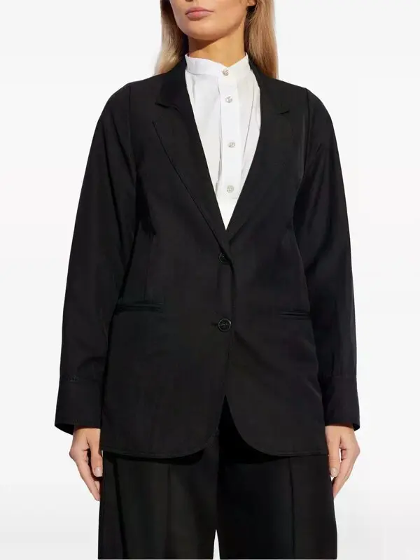 FORTE_FORTE Single-breasted Twill Blazer