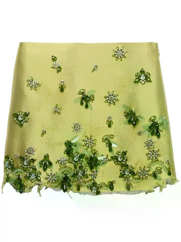 Prada Crystal-embellished Mini Skirt