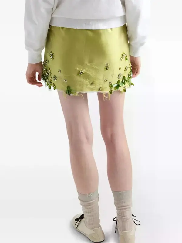 Prada Crystal-embellished Mini Skirt