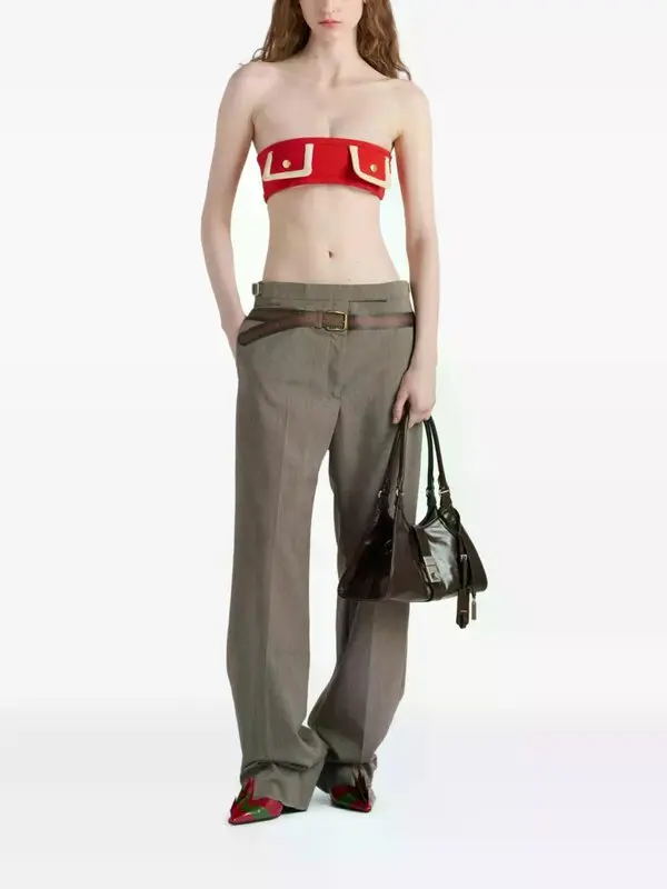 Prada Printed Belted Trousers