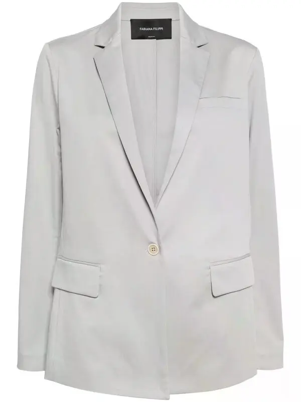 Fabiana Filippi Notched-lapel Single-breasted Blazer - Grey