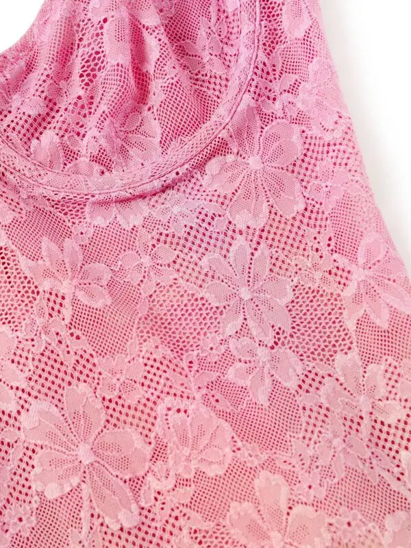 FLEUR DU MAL Le Stretch Lace Bodysuit - Pink